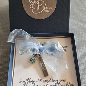 Something Blue for Bride, Engraved Bride Gift From Mom, Something Blue ...