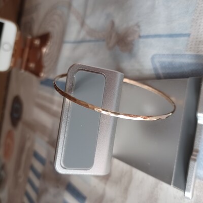 Classic 14k Gold Filled Hammered Bangle, Textured Bangle, Gold Bangle ...
