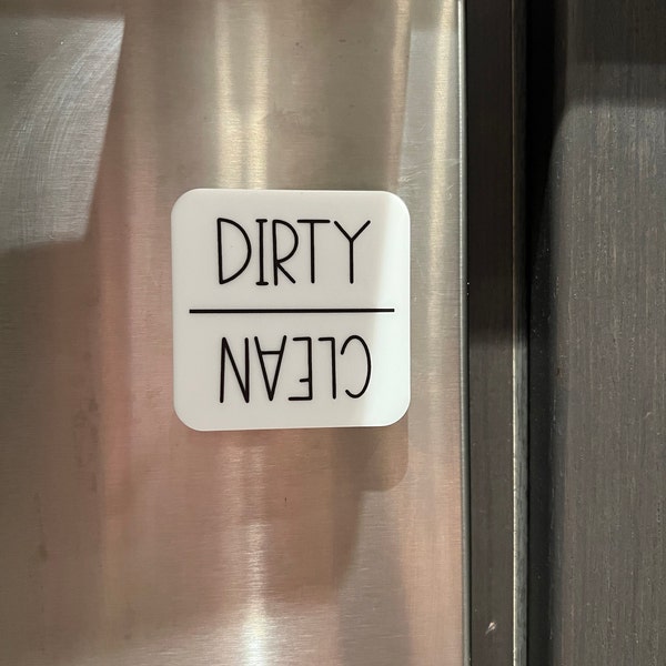 Dirty Clean Dishwasher Magnet, Clean Dirty Magnet, Dishwasher Magnet ...