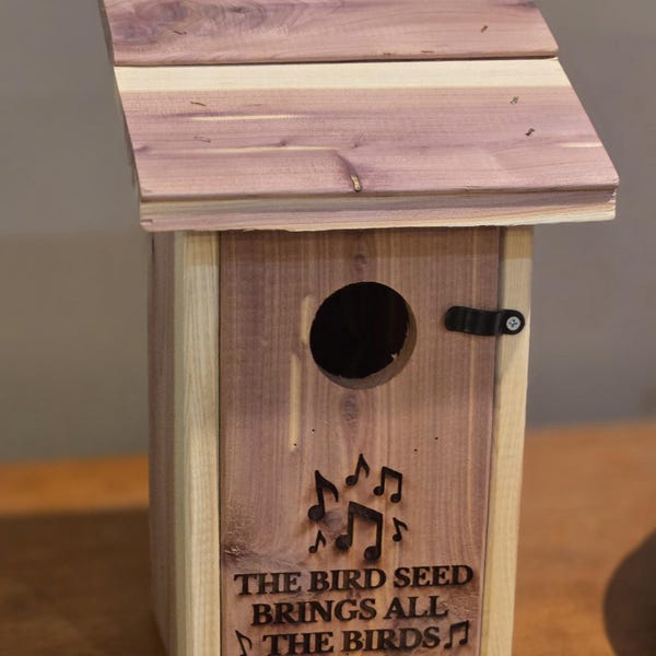 Personalized Bird House, Custom Cedar Bird House, Unique Closing Gift ...