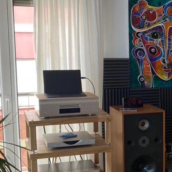 Hi Fi Audio / Video Modular Equipment Rack, Stand, Stereo Glued Solid ...