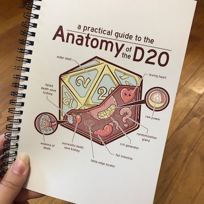 Anatomy of the D20 Dnd Notebook Journal Gift for Dnd Players Dungeons ...