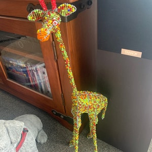 Wooden Hand Painted Giraffe 25cm Tall - Etsy