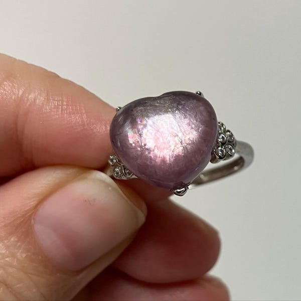 Natural Lepidolite Rings, Healing Crystal Rings, Healing Energy, Balancing Energy Crystals ...