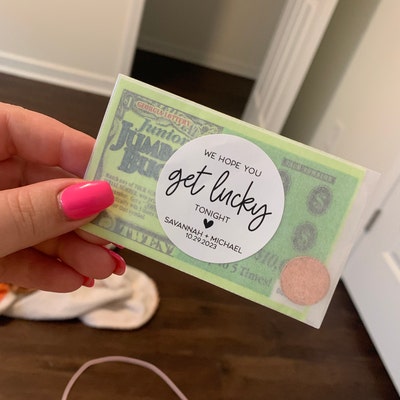 Wedding Lotto Ticket Stickers, We Hope You Get Lucky Tonight V3 - Etsy