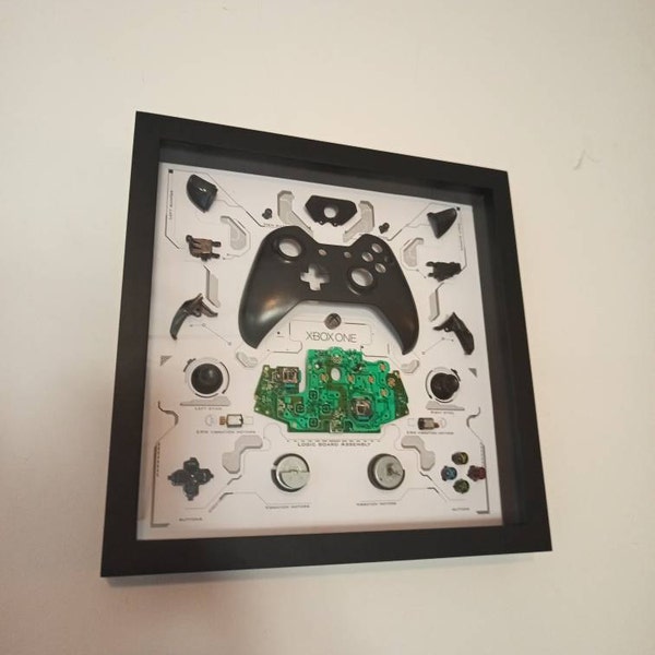 Framed Xbox One Controller Disassembled Game Console Tear Down Wall Art ...