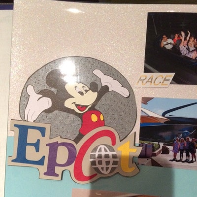 Disney Epcot Logo Die Cut Paper Pieced Embellishment for Scrapbook ...