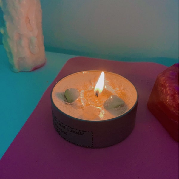 Jade & Moonstone Crystal Infused Scented Candles - Emotional Balance ...