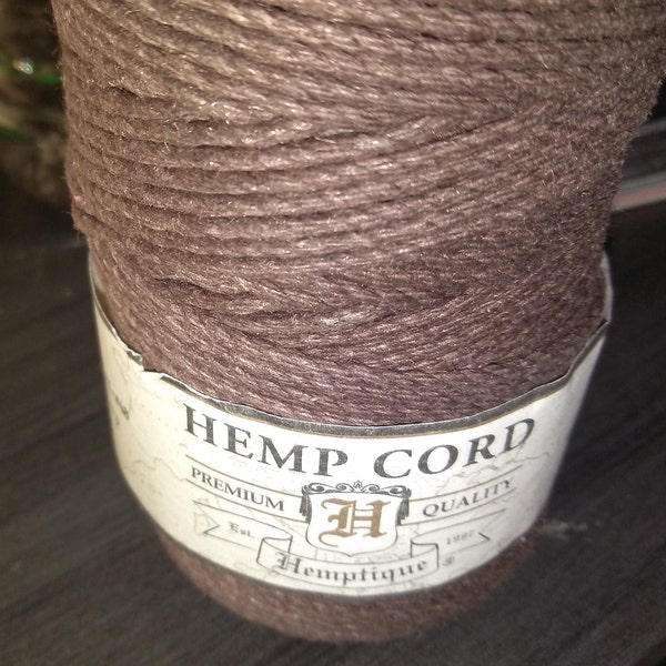 2MM Solid Polished Hemp Twine Hemptique Cord Macrame String Artisan ...