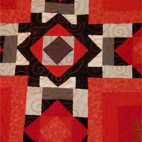 Quilt Block Machine Embroidery Design Set. Stipple Quilting Block ...