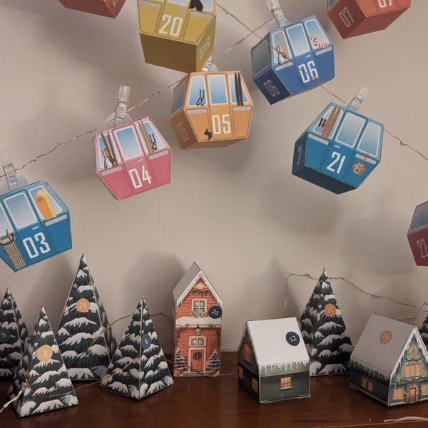 Gondola Lift Advent Calendar 25 Advent Box for a Christmas Countdown - Etsy