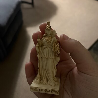 Vintage Athena Mini Statue Small Hand-painted Ancient Greek Goddess ...