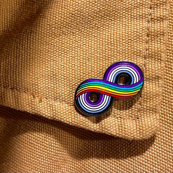 Infinitely Asexual Pin — Subtle Ace Pride Accessory LGBTQ Grey ...