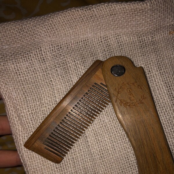 Folding Beard Comb Personalized, Engraved Gifts for Men, Fathers Day ...