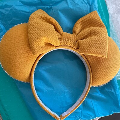 Saffron Minnie Mouse Ears Golden Yellow Minnie Ears Muted - Etsy