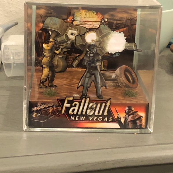 Fallout New Vegas Diorama Cube | Handmade Video Game Art! - Etsy