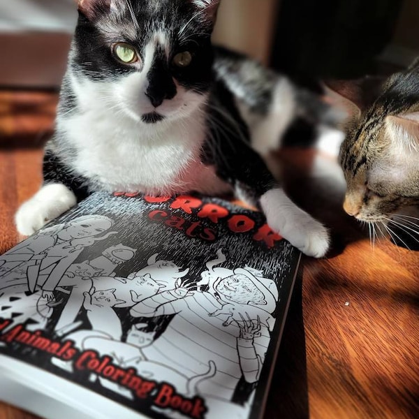 Horror Cats Coloring Book 2nd Edition - Scary Movie Characters With ...