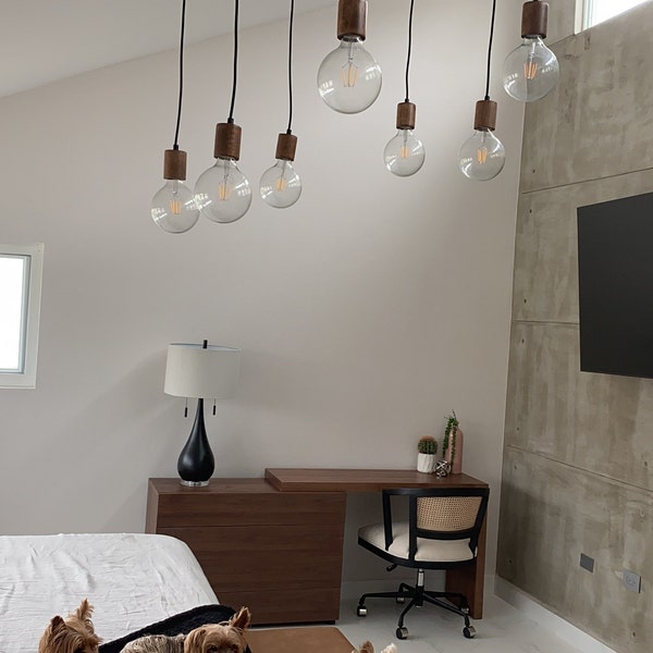 3 Cluster Any Colors - Multi Pendant 3 Hanging Lights Modern Industrial ...