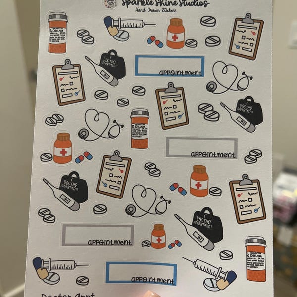 Doctor Appointment Planner Stickers (health and Wellness, Habit ...