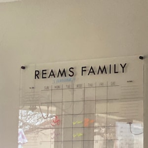 Personalized Year Wall Calendar Vertical Yearly Calendar With | Etsy