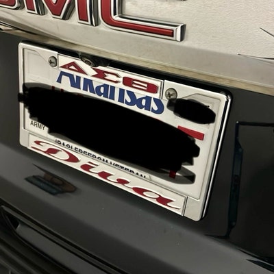 DST Delta Sigma Theta Script License Plate Silver Background Red ...