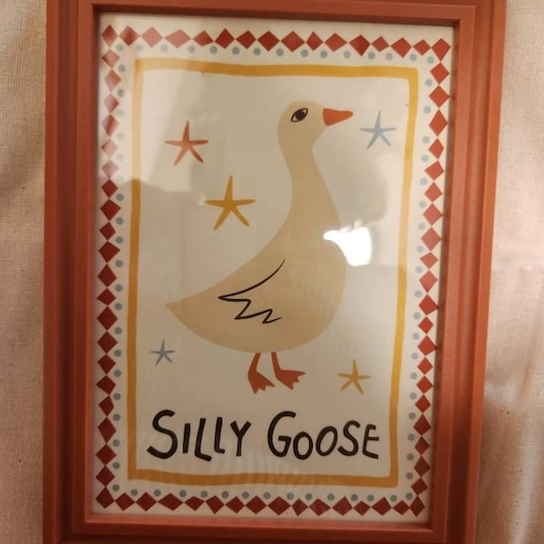 Silly Goose Print, Trendy Wall Art, Apartment Decor, Retro Wall Art ...