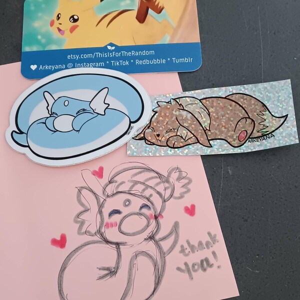 Cute Psyduck Squish Faced Sticker, Kawaii Duck Sticker, Psyduck Laptop ...