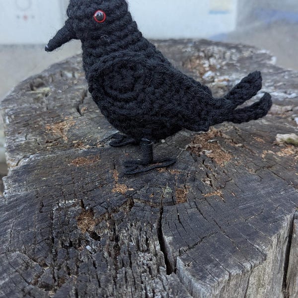 Beautiful Raven Written Crochet Pattern | Crochet Bird Amigurumi ...