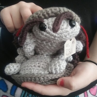 Pill Bug Plush Roly Poly Stuffed Crochet Animal Greyscale Gray Poseable ...