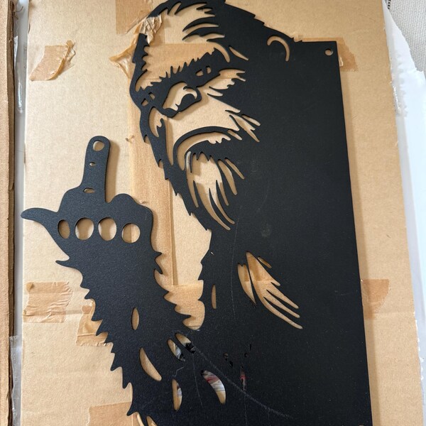 Bigfoot Metal Sign, Sasquatch Tree, Tree Yard Decor, Sasquatch Wall Art ...