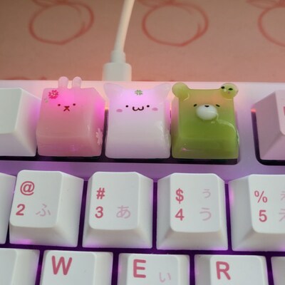 Sakura Dango Collection Artisan Keycap Set Kawaii Keycaps Cute Keycap - Etsy