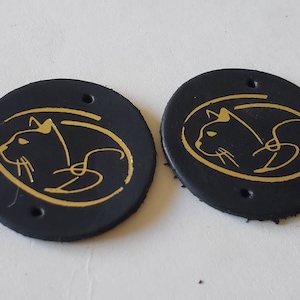 Custom leather labels with logo personalized folded tags with | Etsy