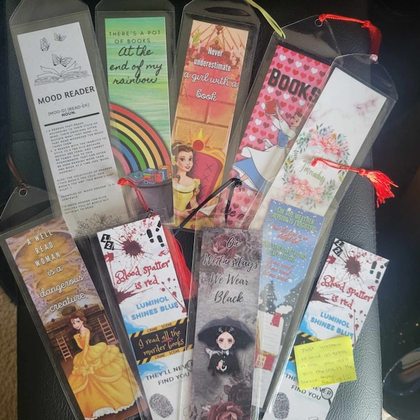 Wednesday Addams Inspired “wear Black” Bookmark - Etsy