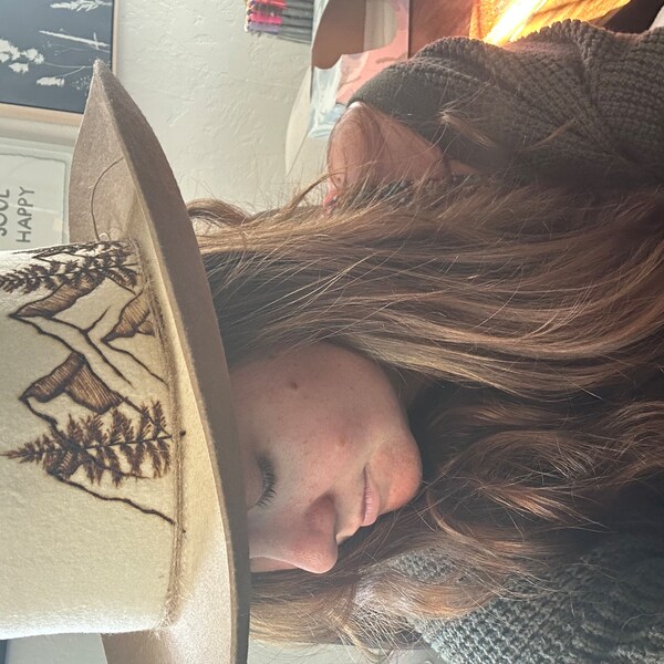 Wide Brim Felt Hat, BLACK Fedora, Rancher Hat, Unisex, Birthday Gift ...