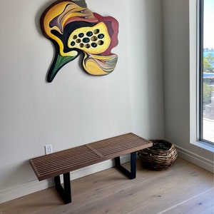 Short Nelson Bench in Ultra-matte Black. Entryway Bench, Mudroom Bench ...