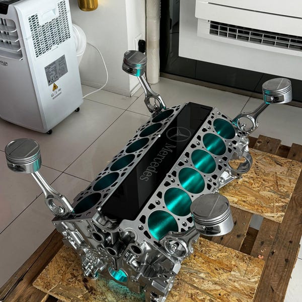 Rolls Royce / BMW 760 V12 Engine Block Coffee Table Block Motortisch ...