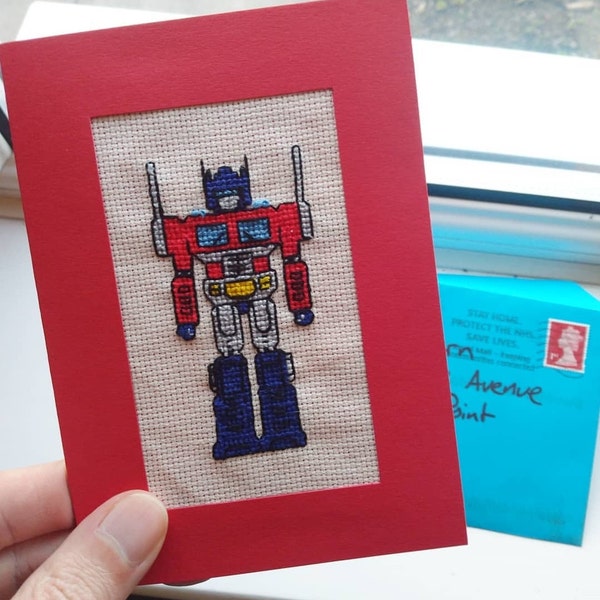 Transformers Inspired Optimus Prime Cross Stitch PDF Pattern | INSTANT ...