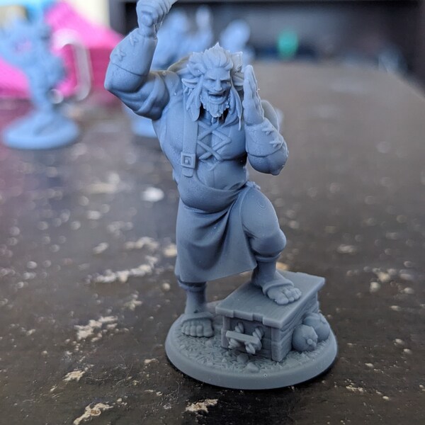 Grub the Firbolg Cook Giant-kin D&D 3D Resin Printed 28mm Miniature ...