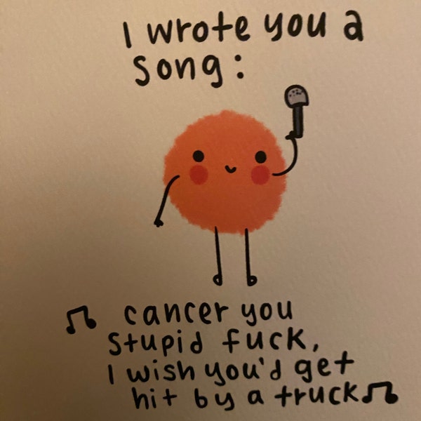 Cancer Greeting Card Funny - Cancer Song - Cancer Encouragement ...
