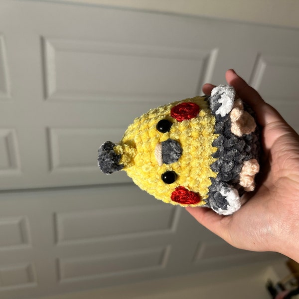 Crochet Cockatiel Amigurumi Chunky Plush Handmade Cute Bird Stuffed ...