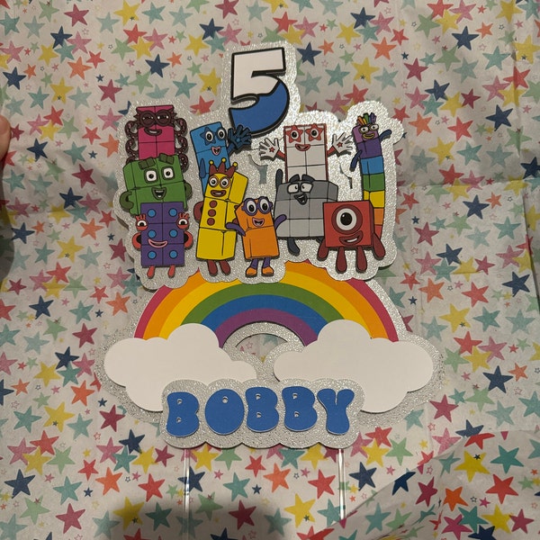 Number Blocks Cake Topper - Numberblocks Birthday Party, Party Supply ...