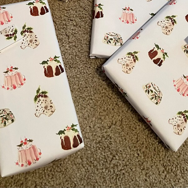 Wrapping Paper: Christmas Cakes {gift Wrap, Birthday, Holiday ...