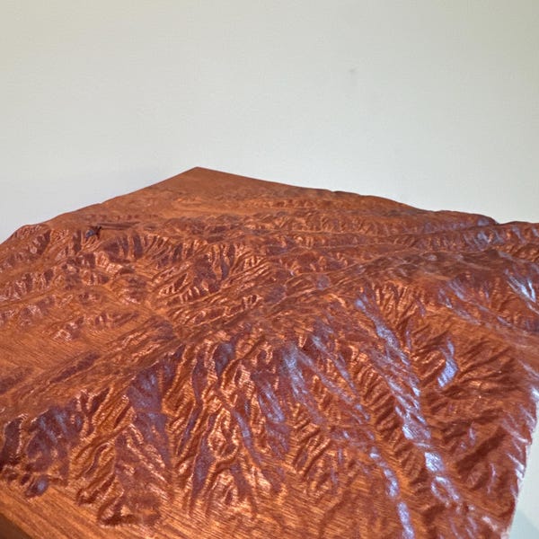 Custom 3D Wood Topographical Map. Anywhere in the World. Customizable ...