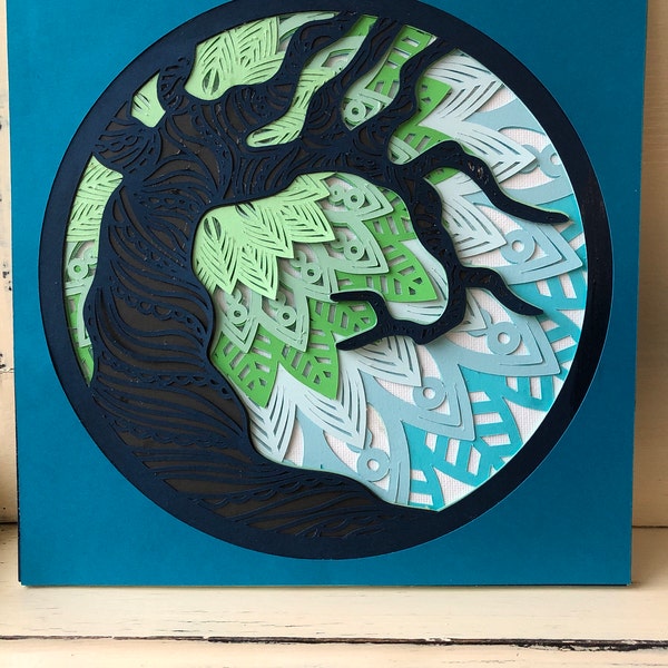 Tree of Life SVG, 3D Mandala SVG, Layered Mandala SVG, Papercut Svg ...