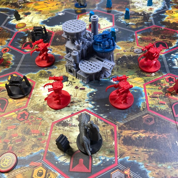 Scythe Factory Base Extension 3D Printed Model | Board Game, Nordic ...
