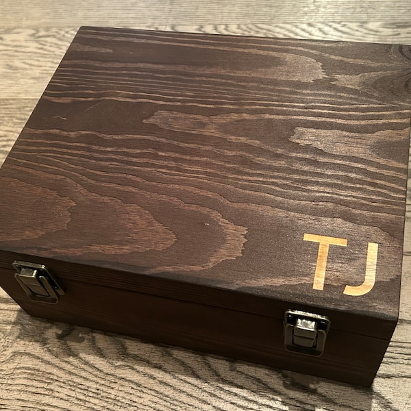 Personalized Wooden Gift Box, Engraved Name Box, Wooden Keepsake Box ...
