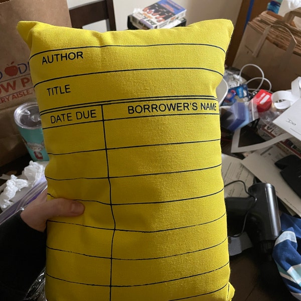 Library Card Pillows // Librarian Gift // Reading // Book Lover ...