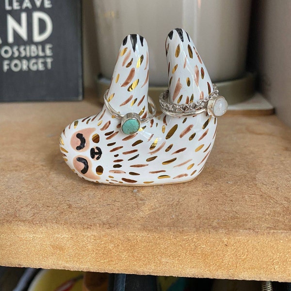 Sloth Ring Holder, Sloth Figurine, Sloth Gift Idea, Animal Figurine ...