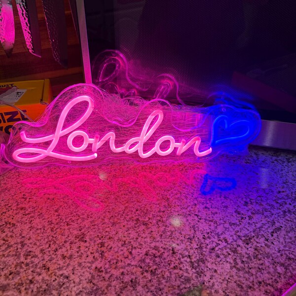 Custom Neon Sign · Neon Name Sign · Last Name Sign · Living Room Decor ...