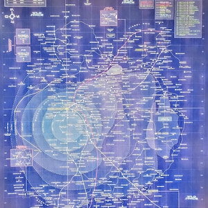 Solar System Poster, Map of Planets, Astronomy Wall Art, Night Sky ...